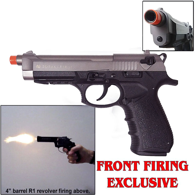 Zoraki 918 Blank Firing Gun Fume - Front Fire 9mm Blank Gun - MaxArmory