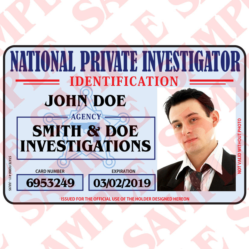 National Private Investigator - Custom ID Card - MaxArmory