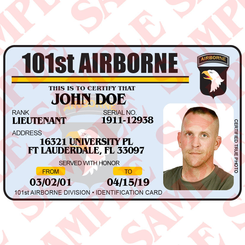 101st Airborne - Custom ID Card - MaxArmory