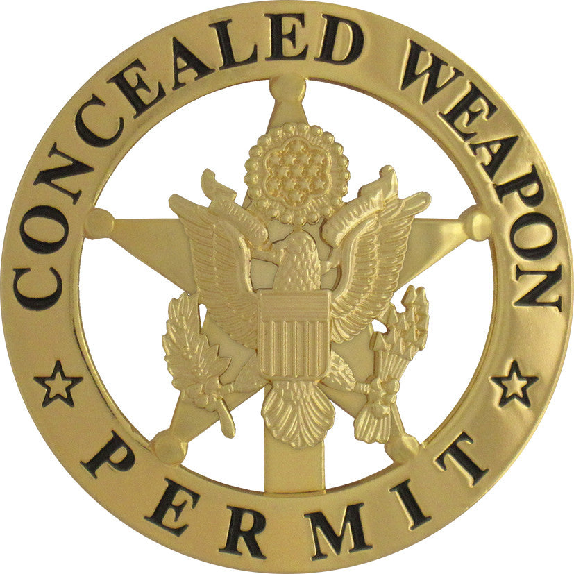 Marshal Style Concealed Weapon Permit Badge Set - MaxArmory